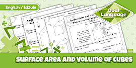 Surface Area and Volume of Cubes Activity Sheet