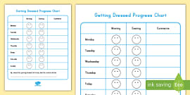 FREE! - Getting Dressed Visual Support Display Poster