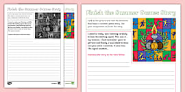 Finish the Summer Story Writing Template (teacher made)