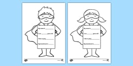 Create Your Own Superhero Worksheet | Superhero Designs