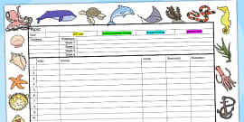 Under The Sea Theme | Editable Lesson Plan Template - Twinkl