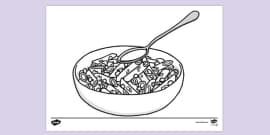 Pasta Colouring Sheet | Printable Colouring Pages | Twinkl
