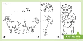 The Three Billy Goats Gruff CVC Word Building Activity Sheet