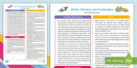 Winter Olympics and Winter Sports Book List (teacher made)