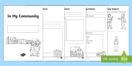 My Community Worksheet | Worksheets for EYFS and KS1