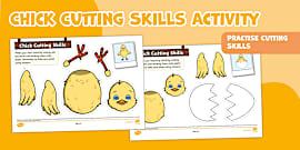 Split Pin Chick Activity - Twinkl - EYFS Spring - Crafts