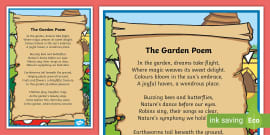 The Garden Poem (teacher made) - Twinkl