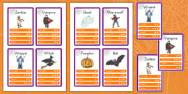 Halloween Character Card Game (teacher made) - Twinkl