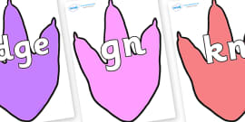 A-Z Alphabet on Dinosaur Footprint (teacher made) - Twinkl