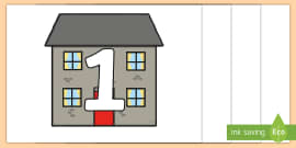 👉 Numicon Shape Houses 1-10 Display Posters - Twinkl