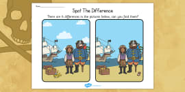 Spring Spot the Difference Activity (Teacher-Made) - Twinkl