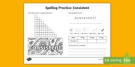 Except Spelling Practice Worksheet (teacher made) - Twinkl