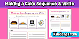 Kindergarten Sequence and Write Worksheets Pack