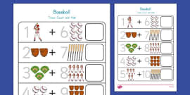 Football Trace, Count, and Add Activity (Teacher-Made)
