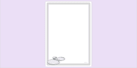 Simple Blank Plate of Pancakes Page Border | Ready-to-print