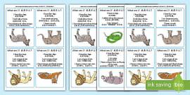What Am I? Wild Animals Guessing Game Cards (profesor hizo)