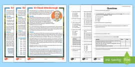 Life of Sir David Attenborough KS2 Information PowerPoint