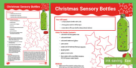 Christmas Sensory Bottles ELC (Teacher-Made) - Twinkl