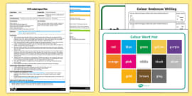 Colour Sentences Writing Worksheet / Worksheet Pack, worksheet