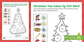 Christmas CVC Words Cut and Paste Activity (teacher made)