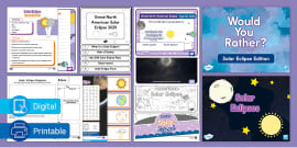 Solar Eclipses Activity Pack for K-2nd Grade - Twinkl