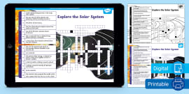 Explore the Solar System Word Search for 6th-8th Grade