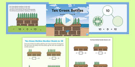 👉 Ten Green Bottles Number Bonds to 10 Worksheet