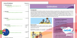 Year 3 HASS History Australia's Celebrations Unit Pack 2