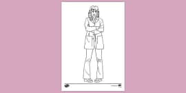 Outline Of Melanies Head Colouring | Colouring Sheets