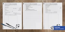 Football Fact File Template, Football Facts - Twinkl