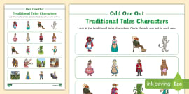 Name the Traditional Tale Character Worksheet (teacher made)