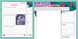 Design a School Bag Activity (teacher made) - Twinkl