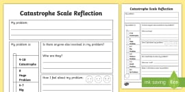 Editable Catastrophe Scale Worksheet (teacher made) - Twinkl
