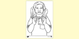 FREE! - BSL Child Activity Work Colouring Sheet | Colouring Sheets