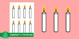 Candle Template | Display Materials (teacher made) - Twinkl