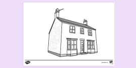FREE! - Old House Colouring Page | Colouring Sheets - Twinkl