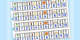 Numbers 1-10 Number Track (Space) (teacher made) - Twinkl