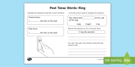 Past Tense Words - Wind Worksheet (teacher made) - Twinkl