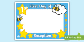 👉 My First Day in Reception Display Lettering (teacher-made)