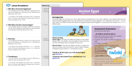 History: Ancient Egypt UKS2 Unit Pack (teacher made)