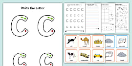 c Phonics sound worksheet- easy to download and print.