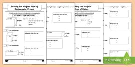 👉 Scaffolded Surface Area of Prisms - Boxes | KS3 Maths