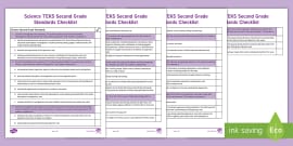 Mathematics TEKS Second Grade Standards Checklist