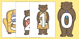 Goldilocks and The Three Bears Chair Cut Outs - cut outs, chair