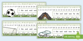 FREE! - Combined Alphabet and Number Strips (Pirates)