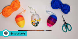 Collage Eggs Craft- Simple Egg Decorating Ideas - Twinkl