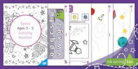 Space Pencil Control Activity Booklet (teacher made)