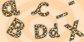 FREE! - Display Lettering & Symbols (Leopard Print)