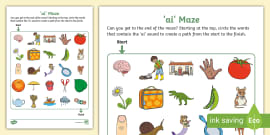 ea Phonics Maze (teacher made) - Twinkl