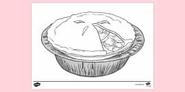 FREE! - Meat Pie in a Rectangular Tray Colouring Sheet